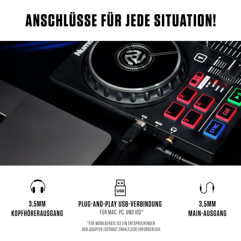 Numark DJ Controller Mixing 2 Decks MP3 CD Music Sound Mixer With ...