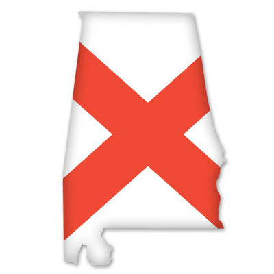 Alabama State Map Flag bumper sticker decal 3" x 5" | eBay