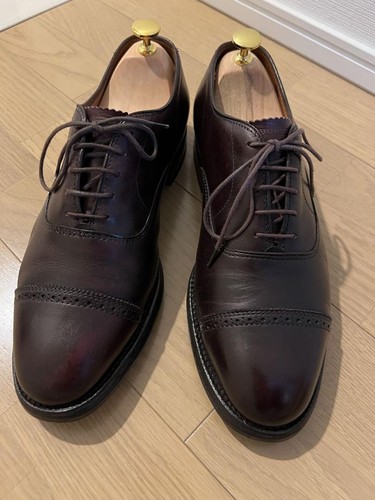 Alden 905 Cap Toe Leather Shoes Men 8.5US Burgundy Vibram Sole Used | eBay