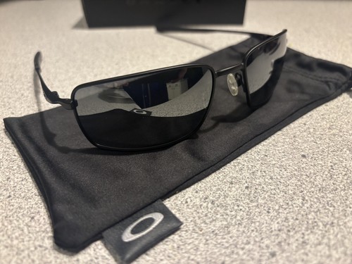 OAKLEY W SQUARE WIRE MATTE BLACK W/ BLACK IRIDIUM POLARIZED LENS OO4075 ...
