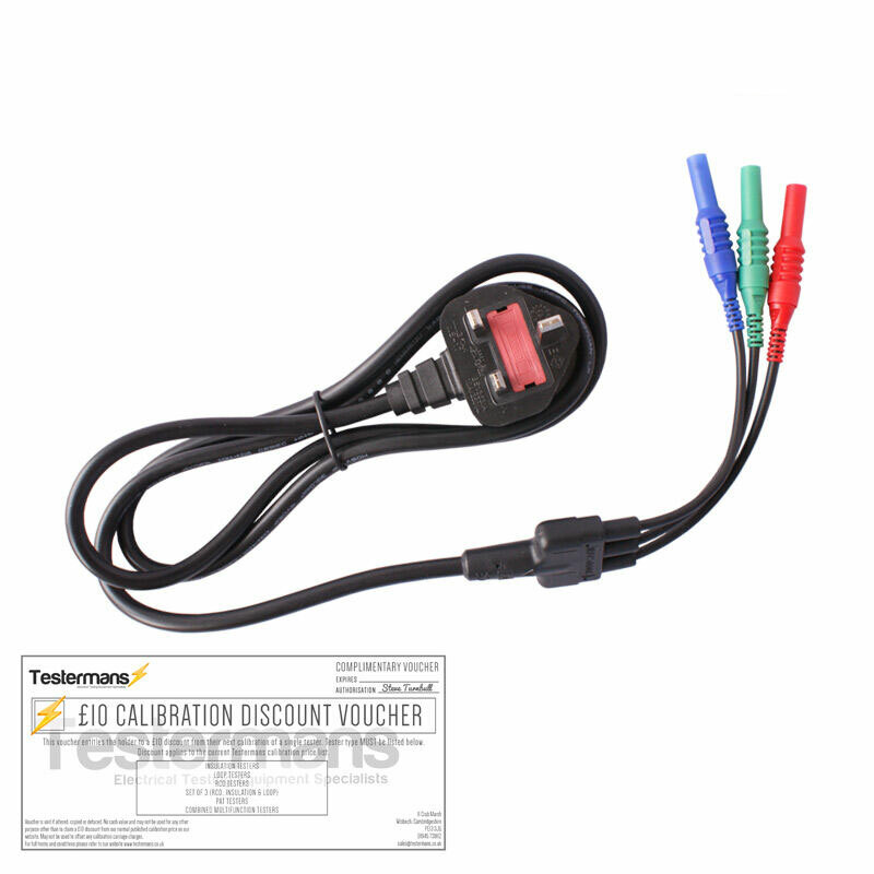 LDM1363 UK Mains Test Lead Set for Fluke 1651/1652/1653/1664/1662/1663 ...