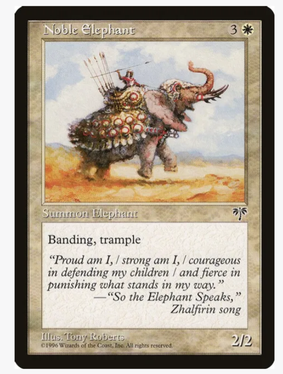 Noble Elephant Vintage Magic the Gathering (x4) PLAYSET MtG Mirage! | eBay