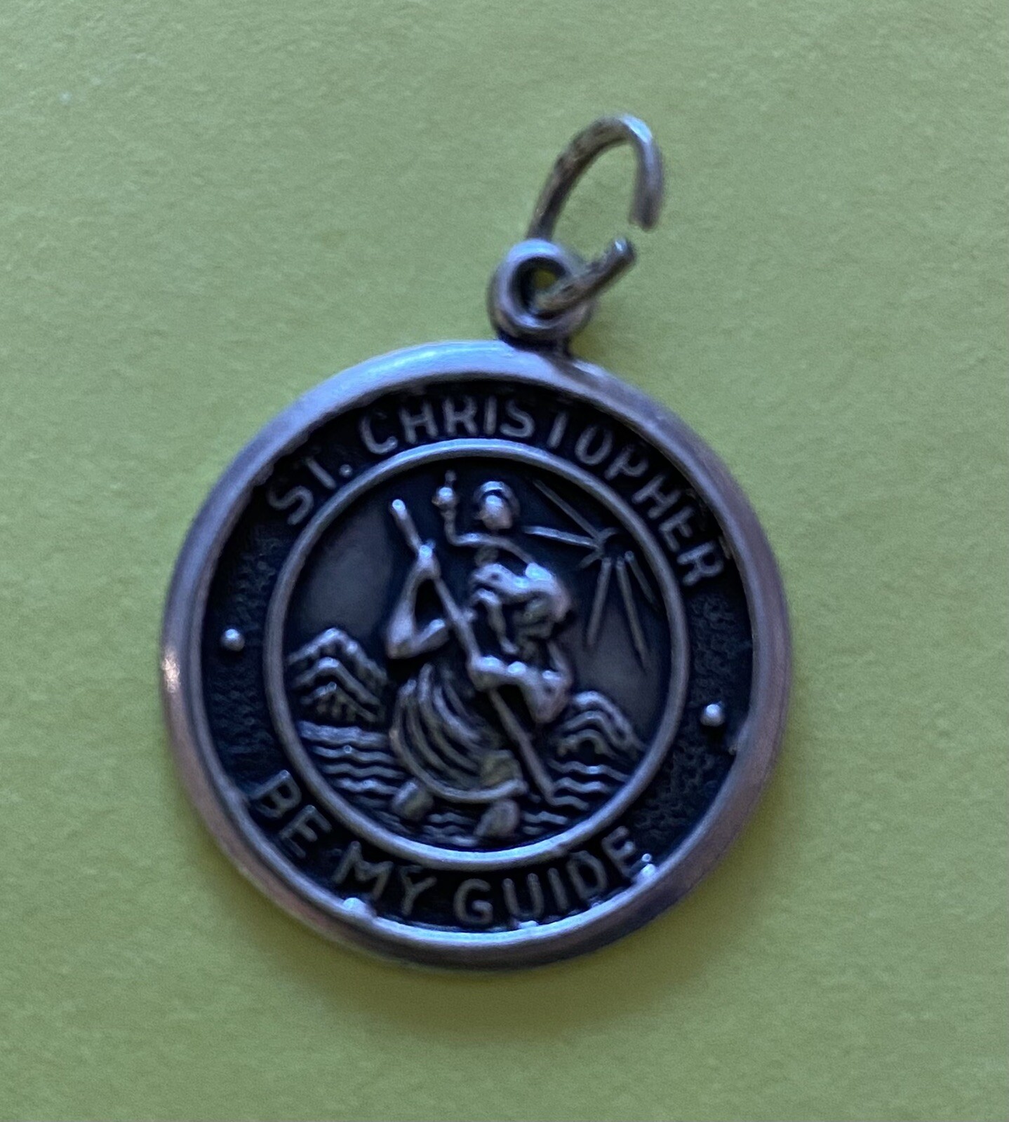 Beau Sterling Charm St Christopher Be My Guide | eBay