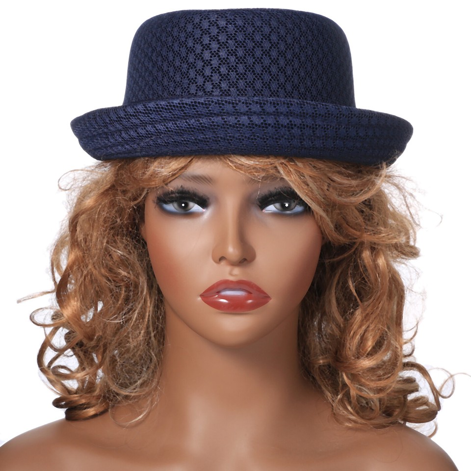 Men Women Breathable Mesh Fedora Hat Trilby Jazz Cap Panama Fedora Pork ...