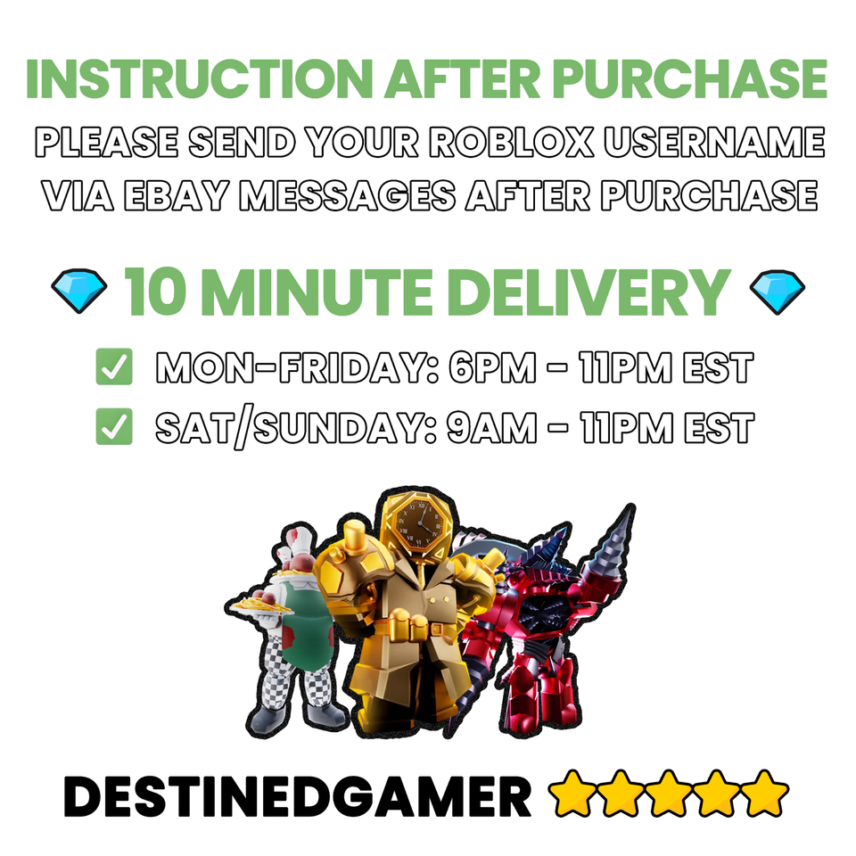 ⏳ 10 MIN DELIVERY ⏳ Toilet Tower Defense (TTD) ALL UNITS + GEMS 💎 CHEAP ...