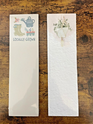 2 Magnetic Note Pads, Primitives by Kathy, Gardening Theme, 2 1/2" x 9 ...