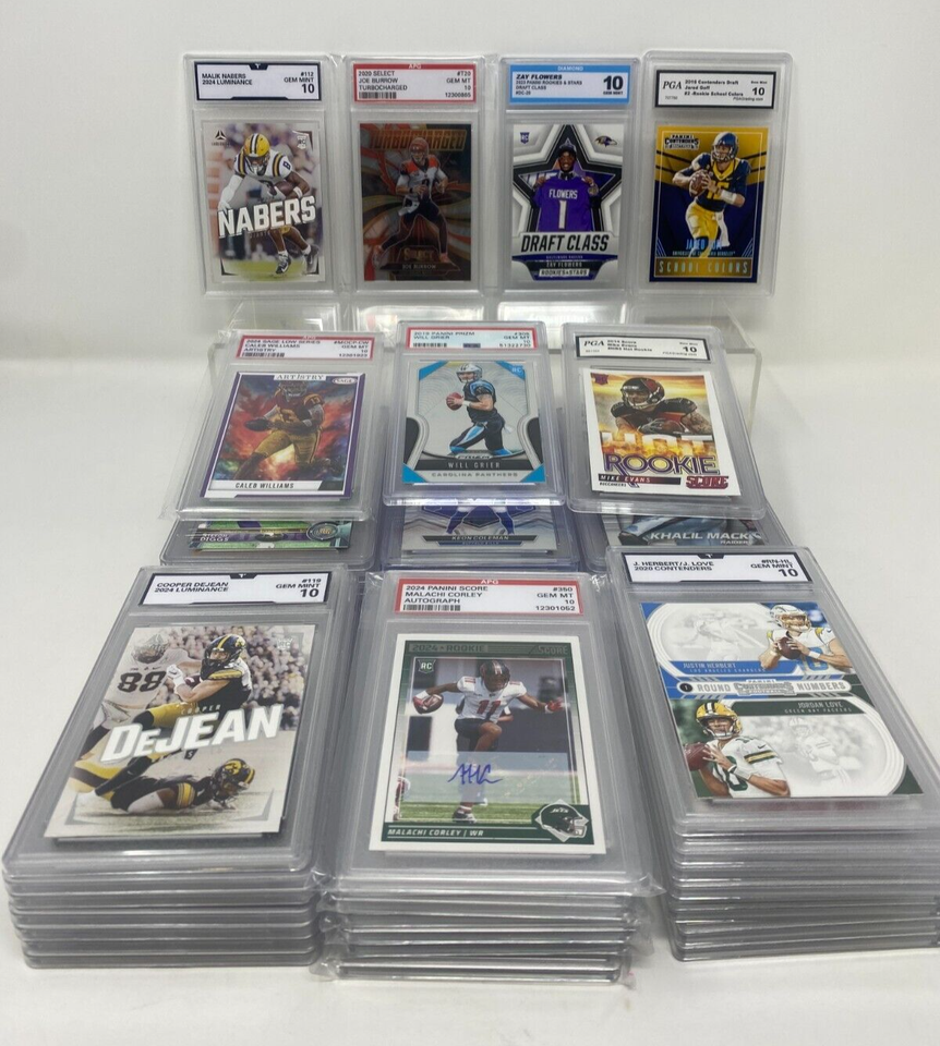 *50 CARD Rookie Gem Mint 10 Football Slab Lot Graded FB1 | eBay