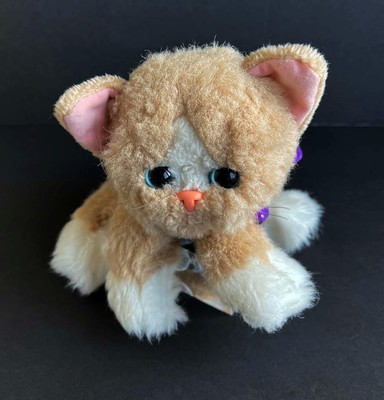 Vintage Tyco 1992 Kitty Kitty Kittens Tan White Purring w/ Purple Bow ...
