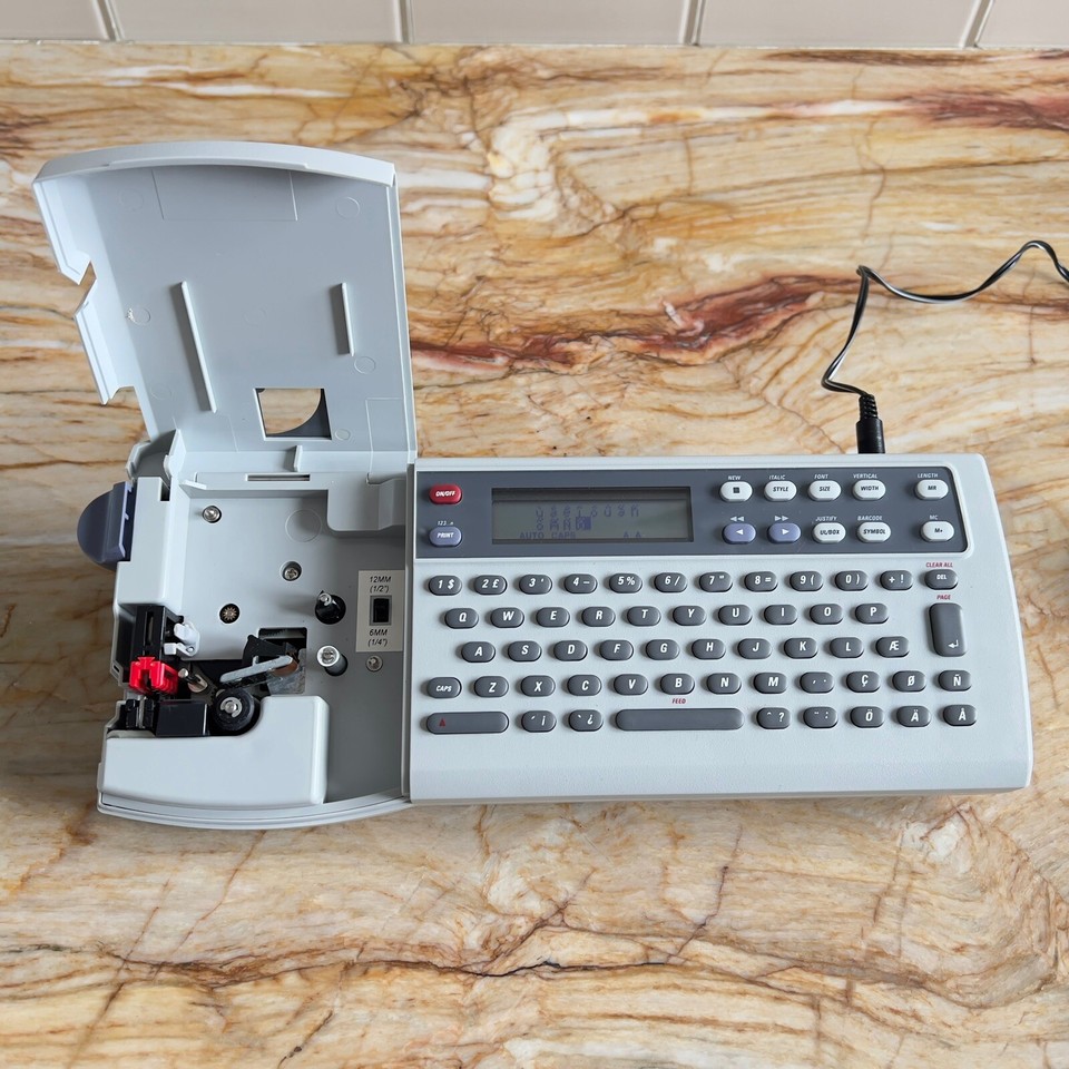 VTG RETRO ESSELTE DYMO 5000 ELECTRONIC LABEL MAKER PRINTER ORIGINAL BOX ...