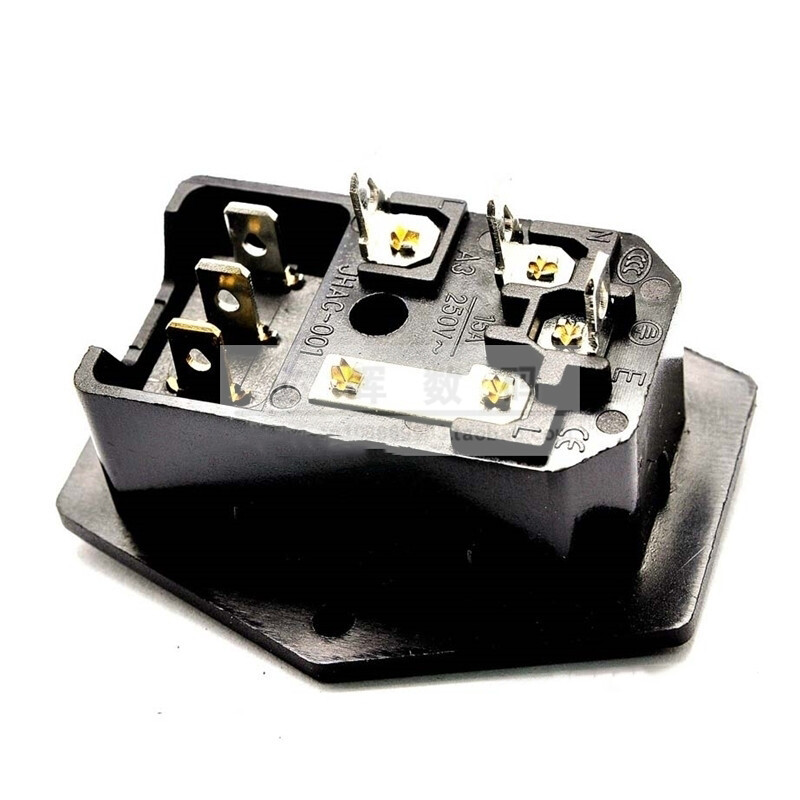 3 Pin IEC320 C14 Inlet Module Plug Fuse Switch Male Power Socket 15A ...
