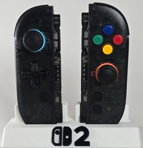 Custom Nintendo Switch 2 Joy-Cons Translucent Clear Smoke Black Joy Con ...