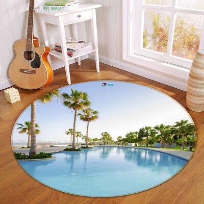 3D Swimming Pool Tree ZHUA407 Game Non Slip Rug Mat Photo Carpet Zoe ...