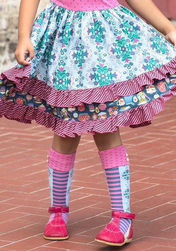 New Matilda Jane Size S Small Pink Blue Striped Show Me Socks Knee Sock ...