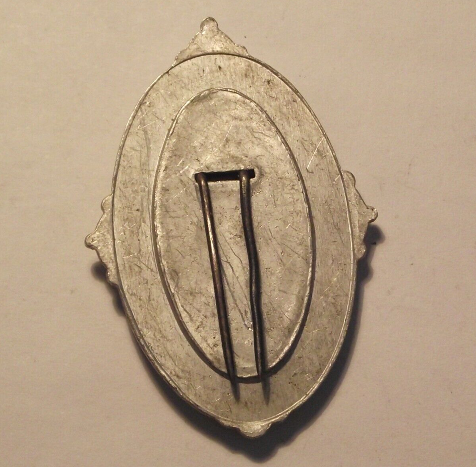 Vtg St Saint Christopher protect us patron of travel car auto visor pin ...