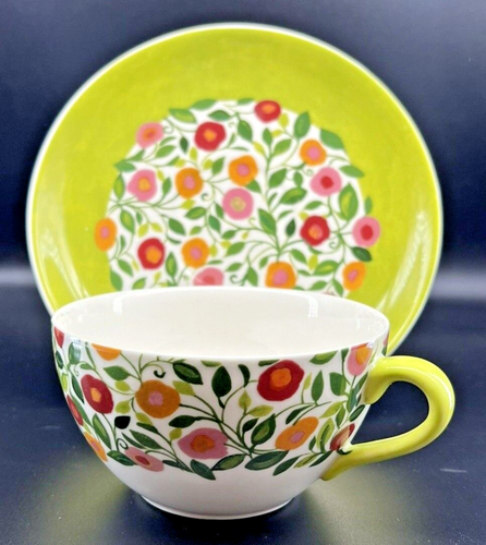 Spode Cup & Saucer Kim Parker "Emma's Garland" 2006 Oversize DISCONTINUED | eBay