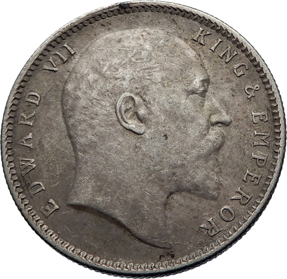 1903 King EDWARD VII of United Kingdom EMPEROR British INDIA Silver ...