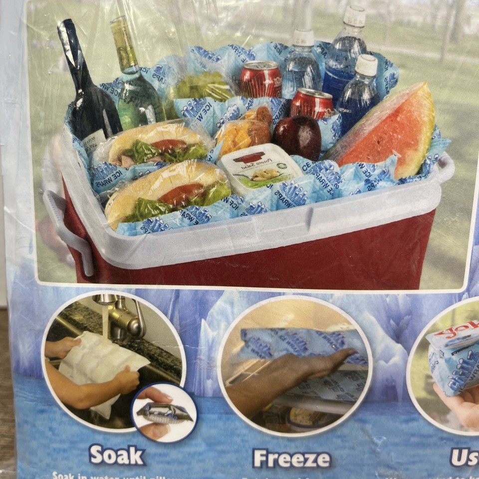 Chillz Ice Wraps Reusable Ice Sheets for Coolers - Flexible Ice ...