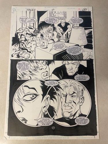 SCARE TACTICS #10 ORIGINAL COMIC ART 1998 MANHUNT FOR SLITHER Dc SCREAM ...
