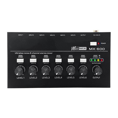MX600 Ultra Low-Noise 6-Channel Line Mixer Stereo/Single Track ...