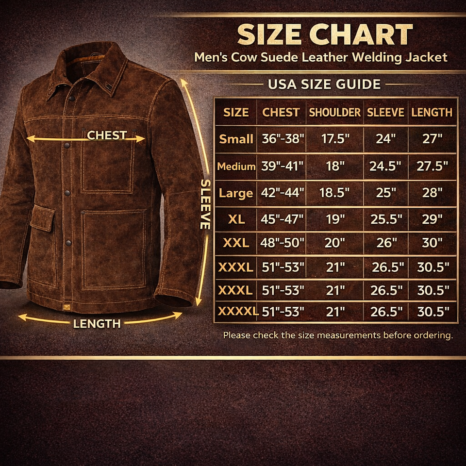 Leather Welding Jacket Flame Resistant Cowhide Leather Jacket Heavy ...