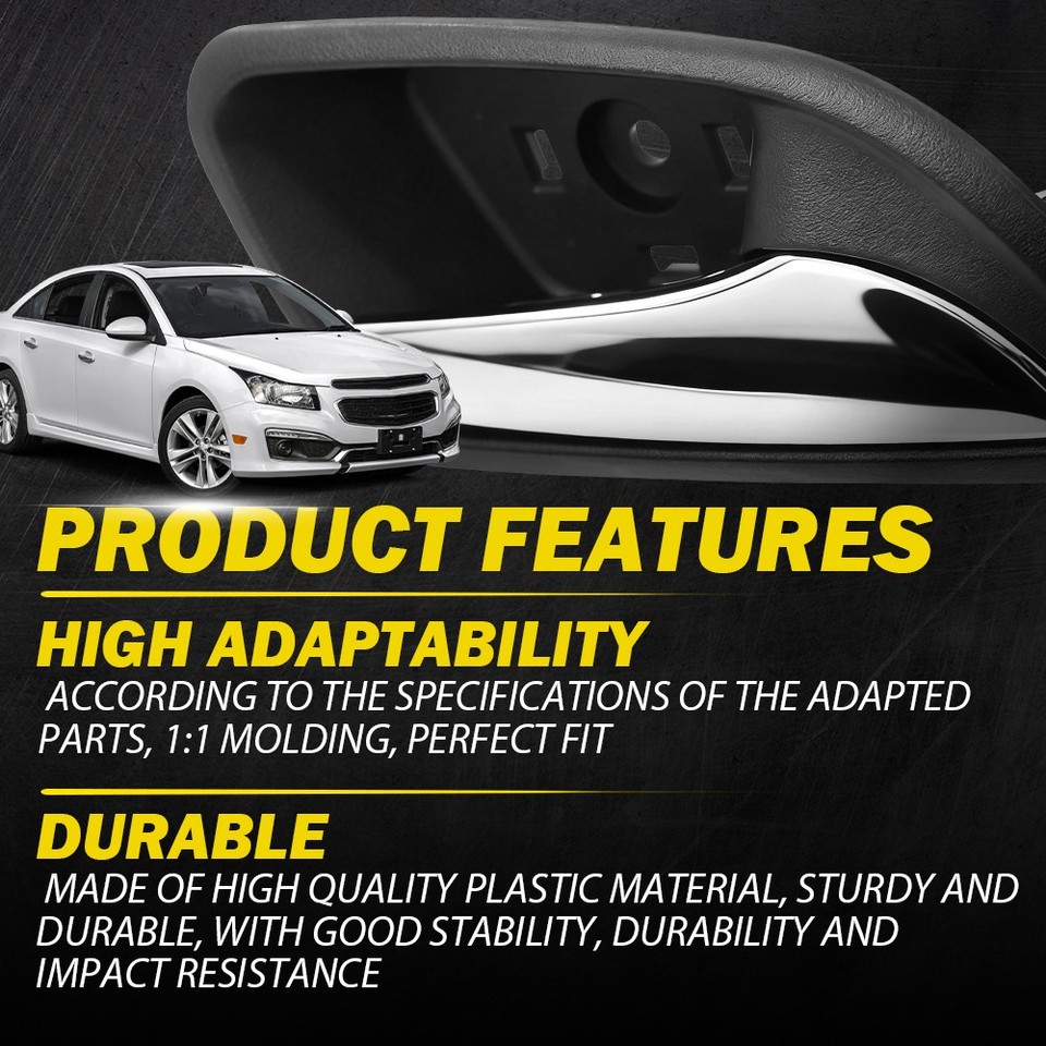 Interior Door Handle Passenger Side Fit 2011-2015 Chevrolet Cruze Black ...