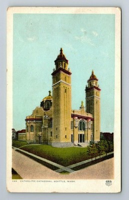 Seattle WA-Washington, Catholic Cathedral, Religion, Outside, Vintage ...