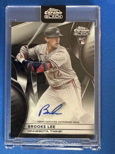2025 Topps Chrome Black #41 - Brooks Lee (RC) Rookie AUTO- Twins | eBay