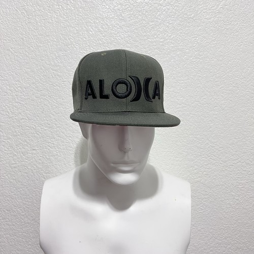 Hurley ALOHA Snapback Hat Green Flatbill Surf Skate Streetwear Hawaii ...