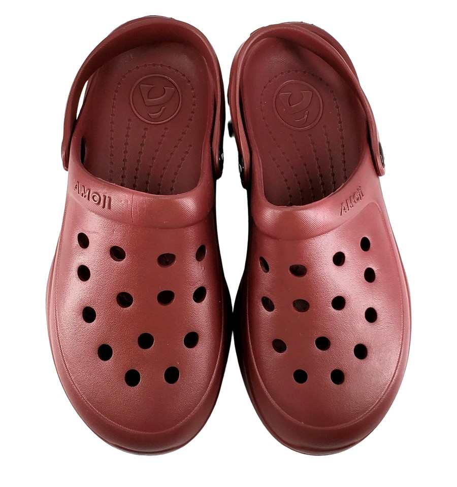 Amoji #230 Everyday Clogs Winered Casual Shoes 6 Women 5 Men Garden | eBay