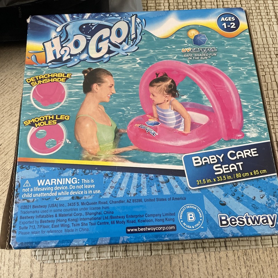 Brand New H2O GO! Inflatable Baby Care Seat Pool Raft Float Ages 0-1 ...