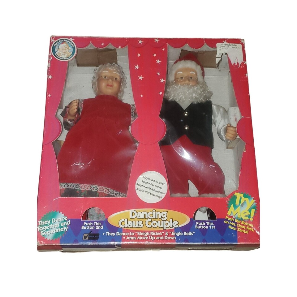 Dancing Claus couple Mr and Mrs Santa Claus by Gemmy | eBay