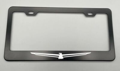 laser engraved Thunderbird BLACK Stainless Metal License Plate Frame ...