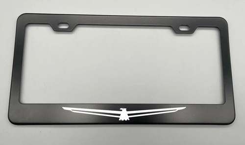 laser engraved Thunderbird BLACK Stainless Metal License Plate Frame ...