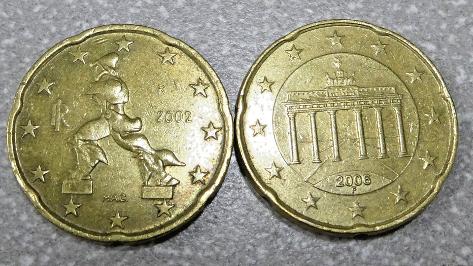 Euro Coin Lot 50, 20, 10 Cent Coins 1999-2012 | eBay