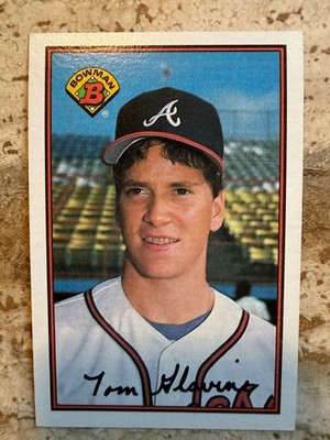 1989 Bowman Tom Glavine Rookie Baseball Card #267 Atlanta Braves Hall ...