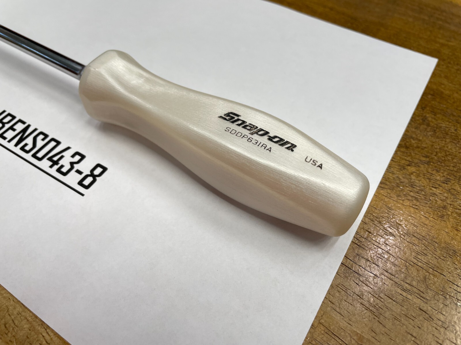 Snap-on Tools NEW PEARL WHITE #3 Phillips Hard Handle Screwdriver ...