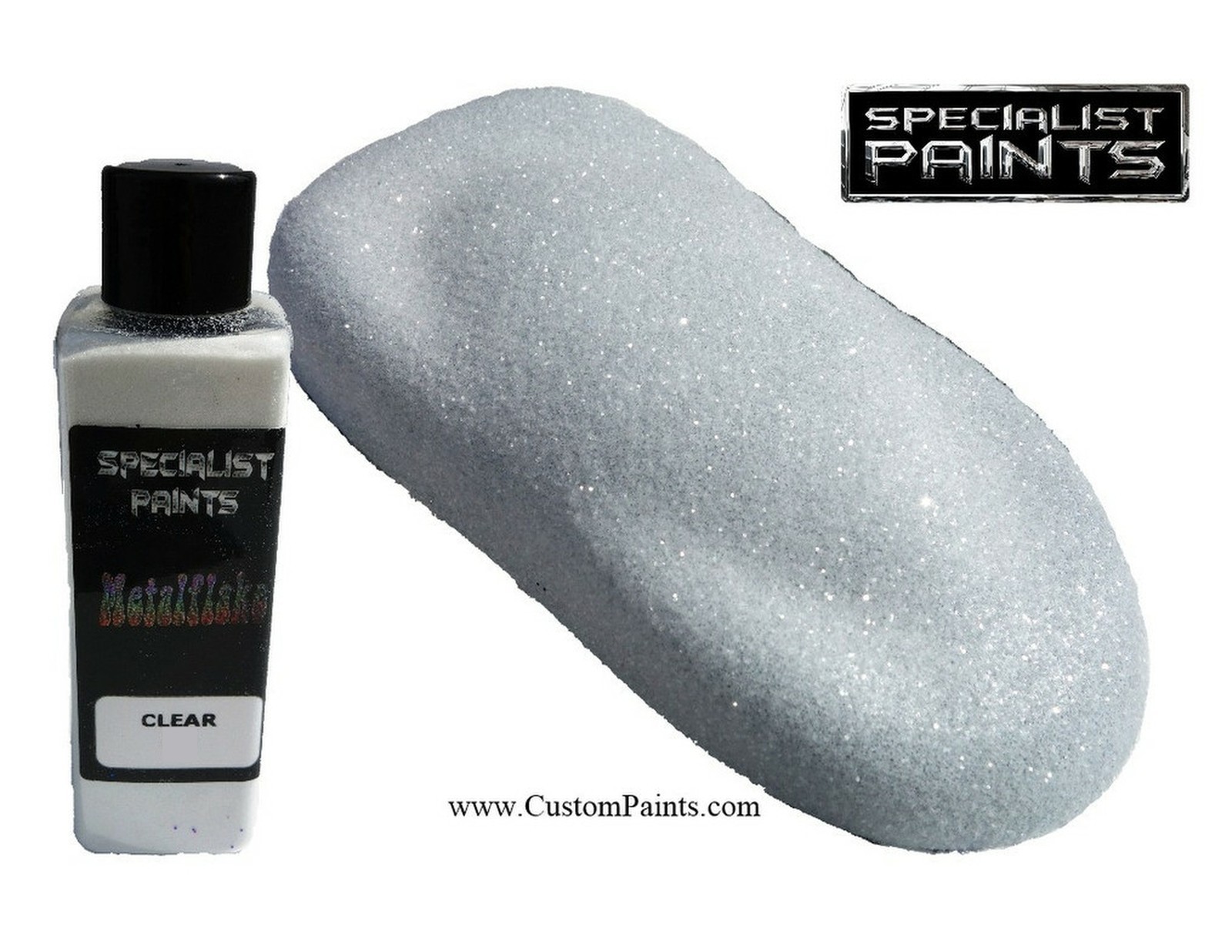 CLEAR Metal Flake 2oz Large - Hex 015, Automotive, Motorcycle, Custom ...