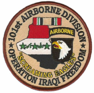 101st Airborne Division Operation Iraqi Freedom OIF Patch Officially ...