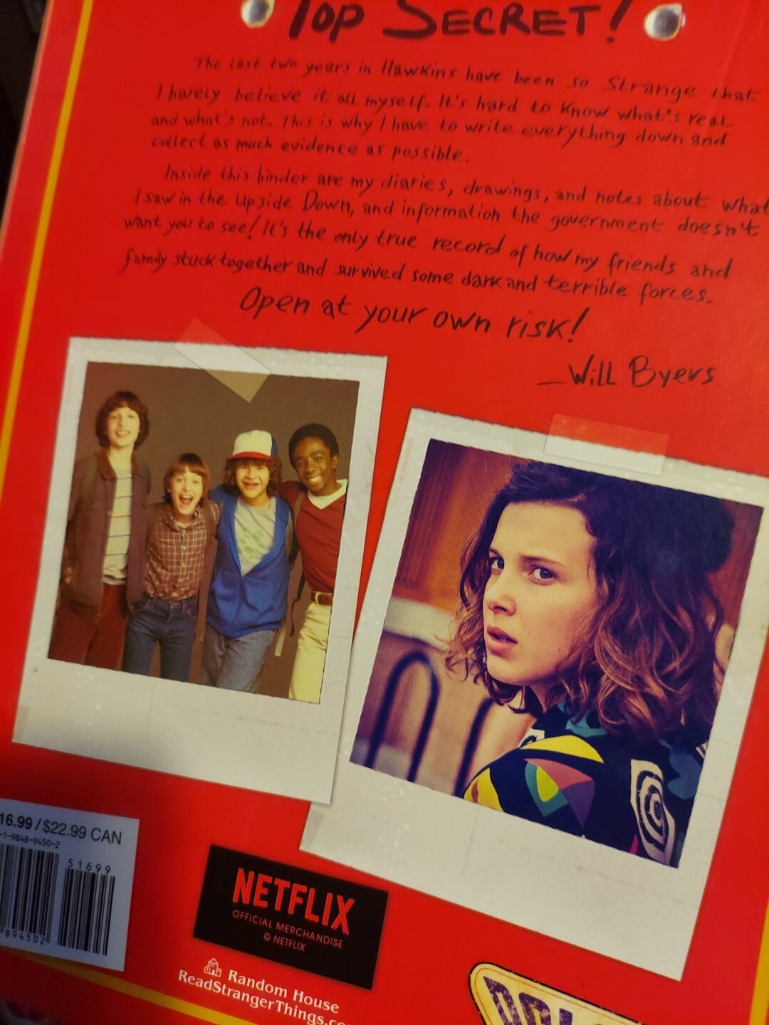 STRANGER THNGS Will Byers secret files Trapper Keeper 2019 rare D & D ...