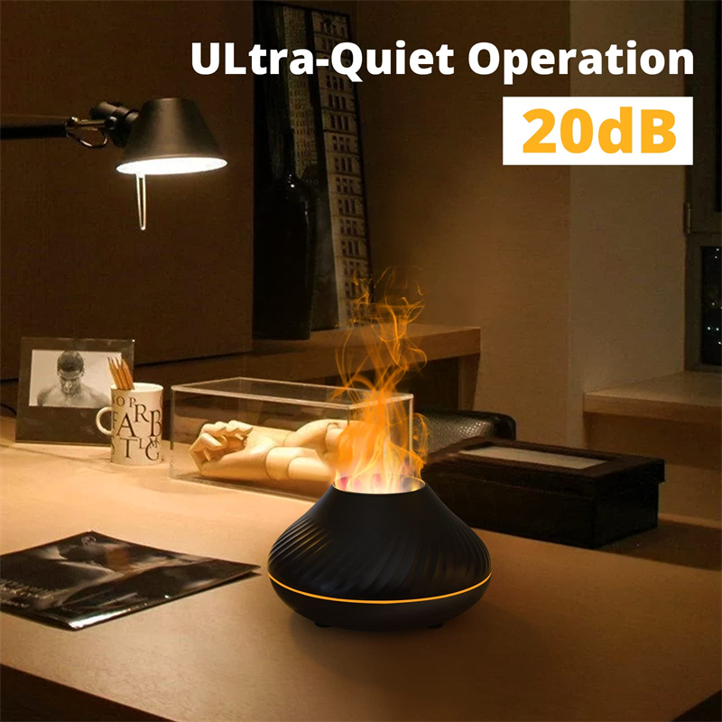 2022 New Volcanic Flame Aroma Diffuser Essential Oil Lamp 130ml USB ...