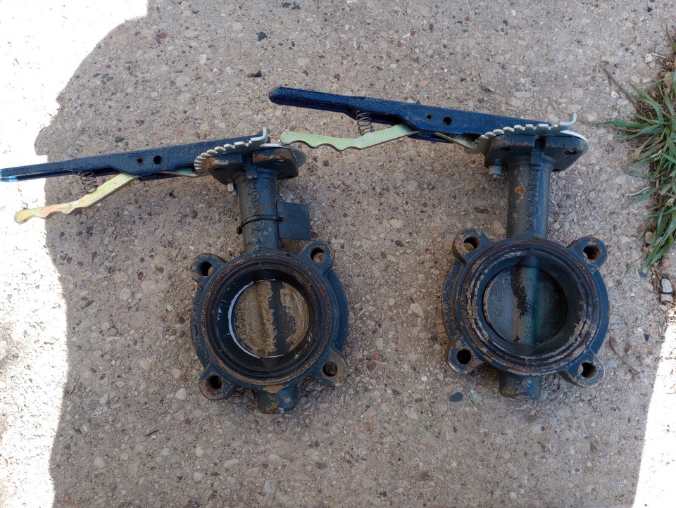 Nibco LD2000 3"Butterfly Valve Lot 2 of Lever Lock Handle DI 16 Bronze ...