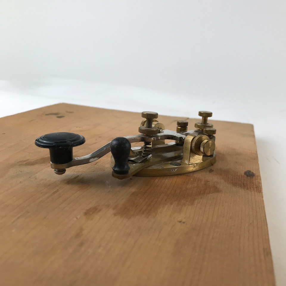 Signal Electric Morse Code Telegraph Key Mounted On Wood Vintage ...