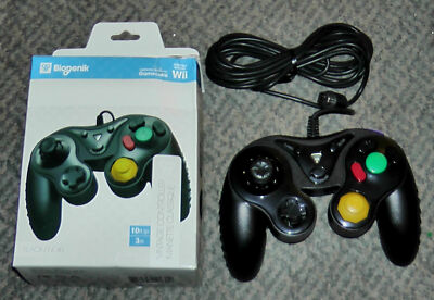 Nintendo Gamecube Wii Controller Black Wired OEM Biogenik Unused ...