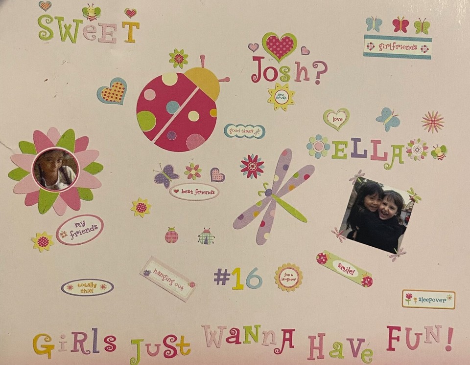 Motifs In A Minute Girls Wall Decoration 300+ Decals - Letters, Flowers ...