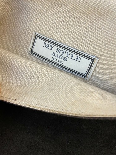 My Style Bags Milano Brown Suede Leather Canvas Lined Wristlet Envelope ...