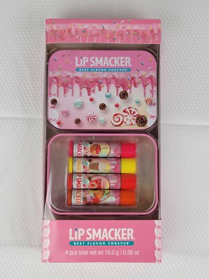 Lip Smacker Best Flavor Forever Lip Balm 4 Piece Set w/ Tin Container ...