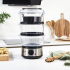 Salter 3-Tier Steamer Multi-Cooker Food Stainless Steel Compact Rice ...