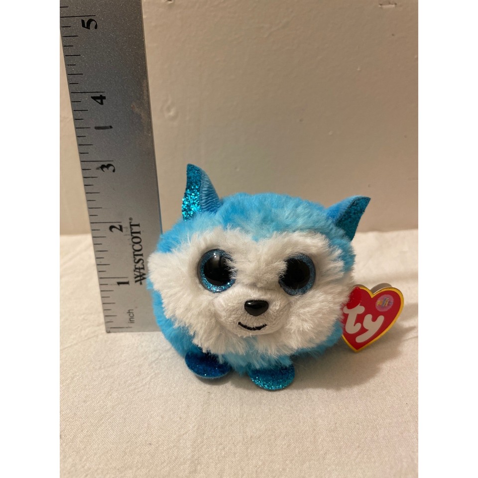 Ty Beanie Boos Puffies Owlette Blue/White Glitter Eyes Plush Toy Plush ...