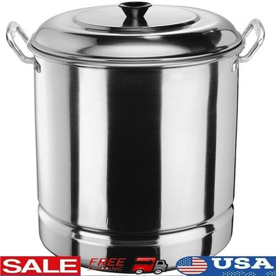 32 Qt Steamer Tamale Pot Aluminum Stockpot Seafood Soups Crawfish Boils ...