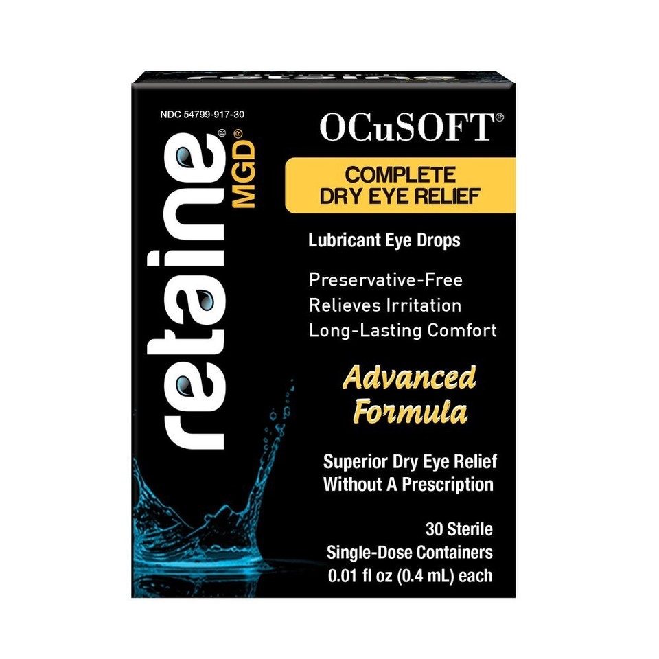 OCuSOFT Retaine MGD Complete Dry Eye Relief Lubricant Eye Drops 30 Ct ...